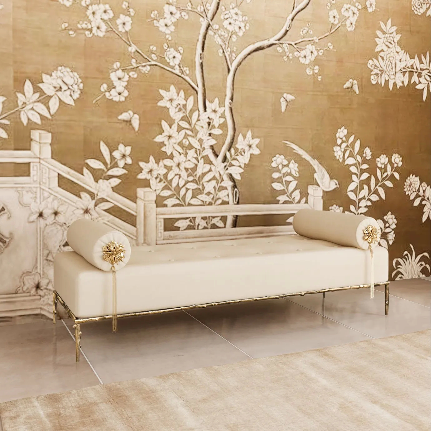 Privé Bench | Elegant Upholstered Bench for Refined Interiors by KOKET